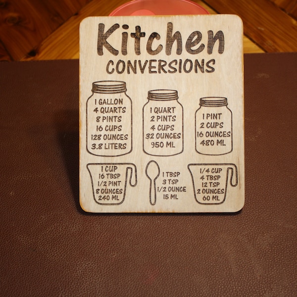 Kitchen Measurement Conversion Chart Magnet - Etsy