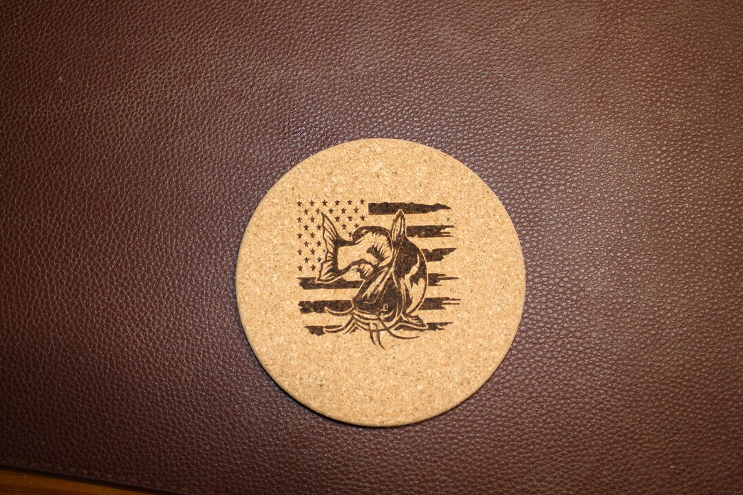 Laser Engraved Cork Coasters Set of 4 for the Outdoorsman - Etsy