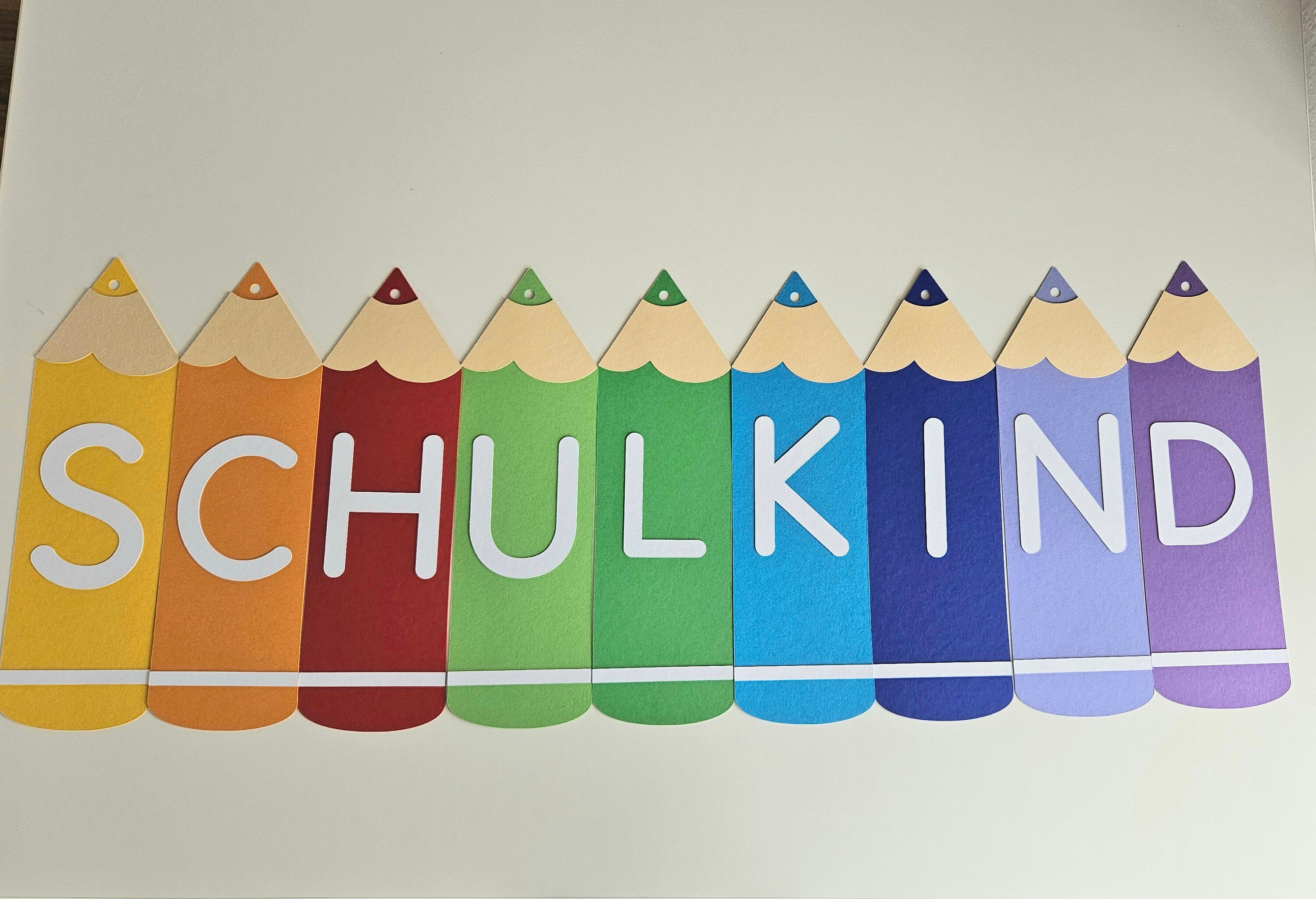 Bastelset Bunte Wimpelkette Einschulung Girlande Schulkind Wimpelkette Einschulung Wimpelkette ...