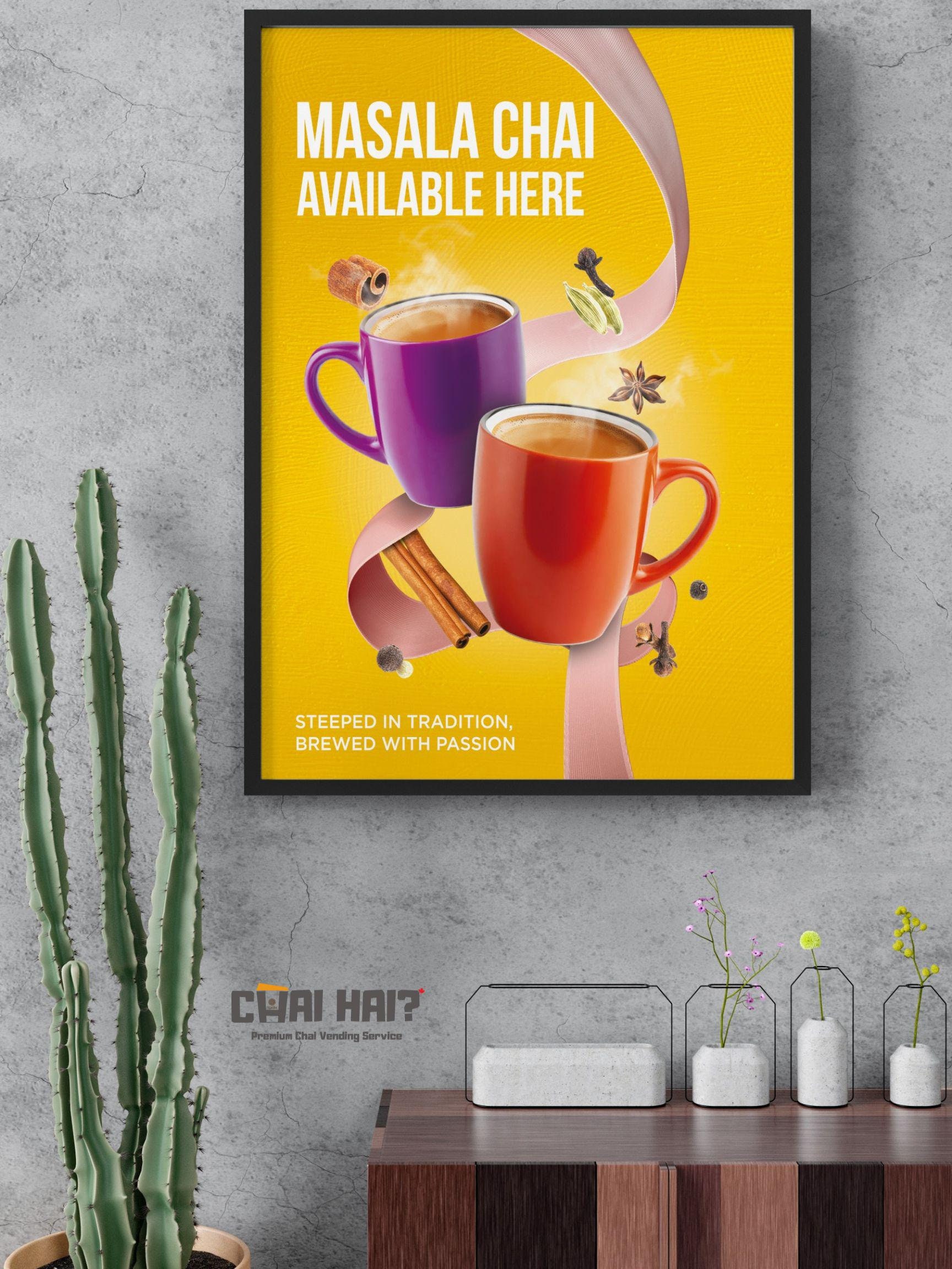 Indian Masala Chai Poster 18 X 24 in - Chai Hai Wall Art, Masala Tea ...