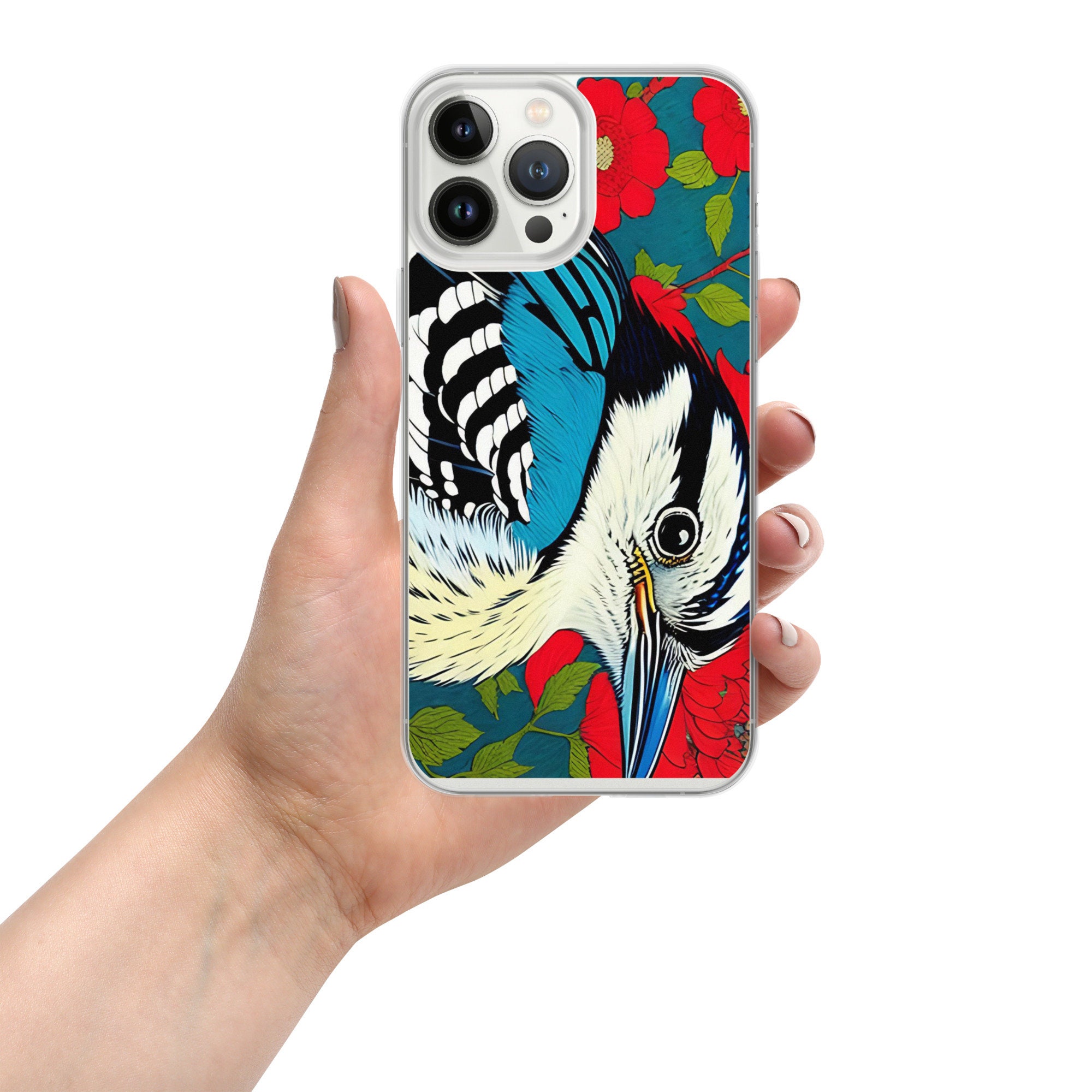 Clear Case for iPhone With Bird Illustration, Hairy Woodpecker Case ...