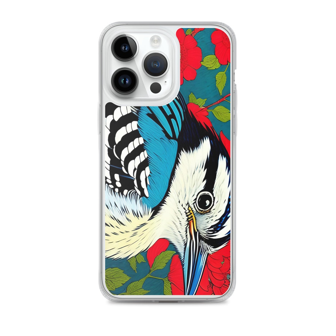Clear Case for iPhone With Bird Illustration, Hairy Woodpecker Case ...