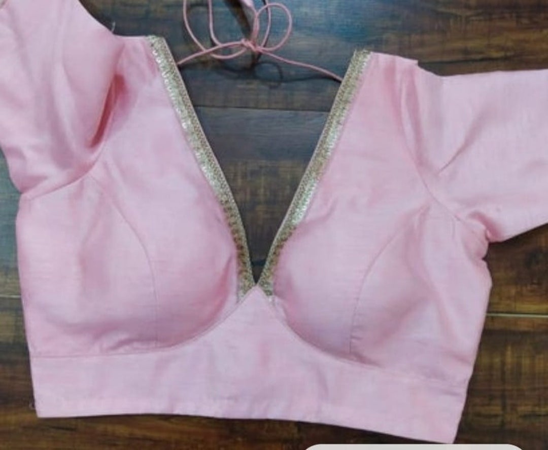 Baby Pink Blouse in Multi Colours PINK GOLD RED White Pink and Red ...