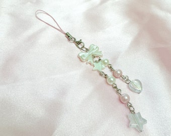 Pink Coquette Bow Phone Charm - Etsy