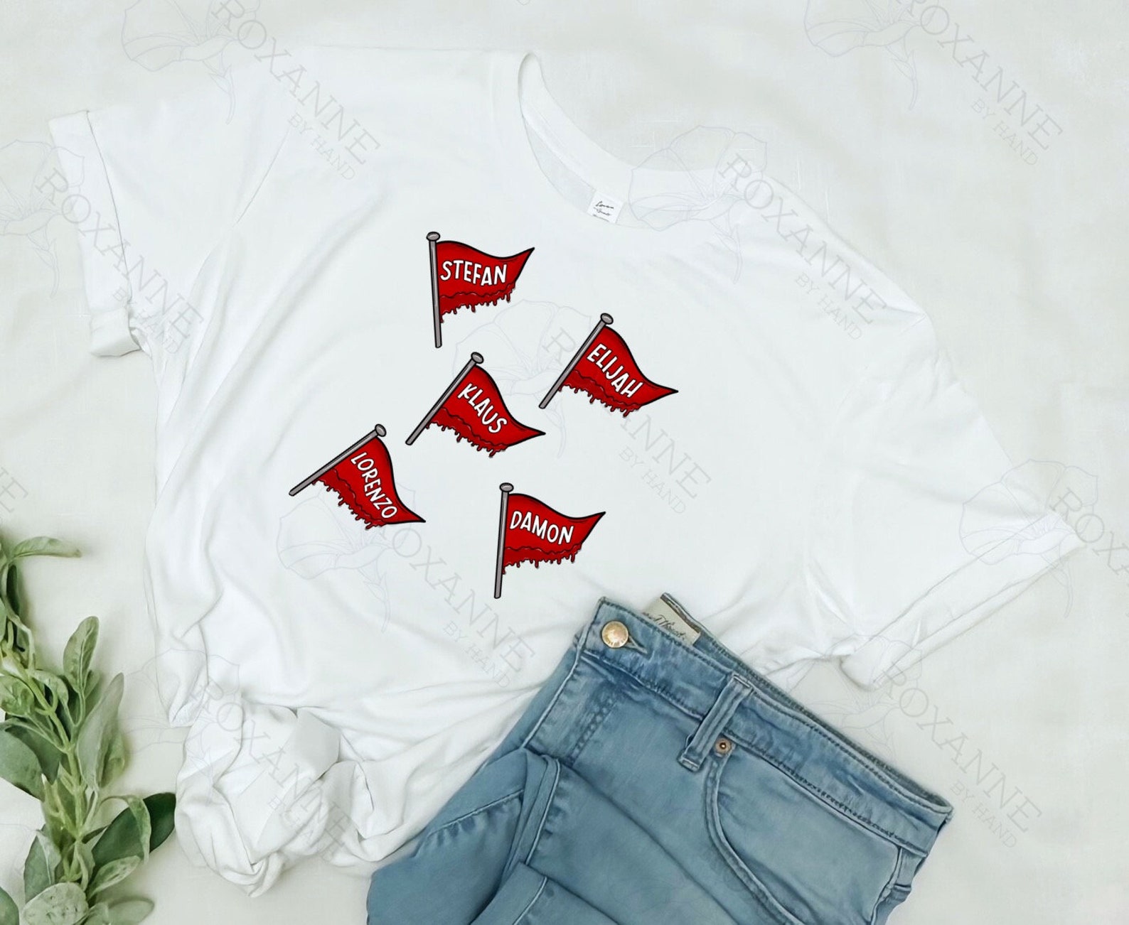 Vampire Diaries Red Flag Tshirt PNG Digital Download Sublimation ...