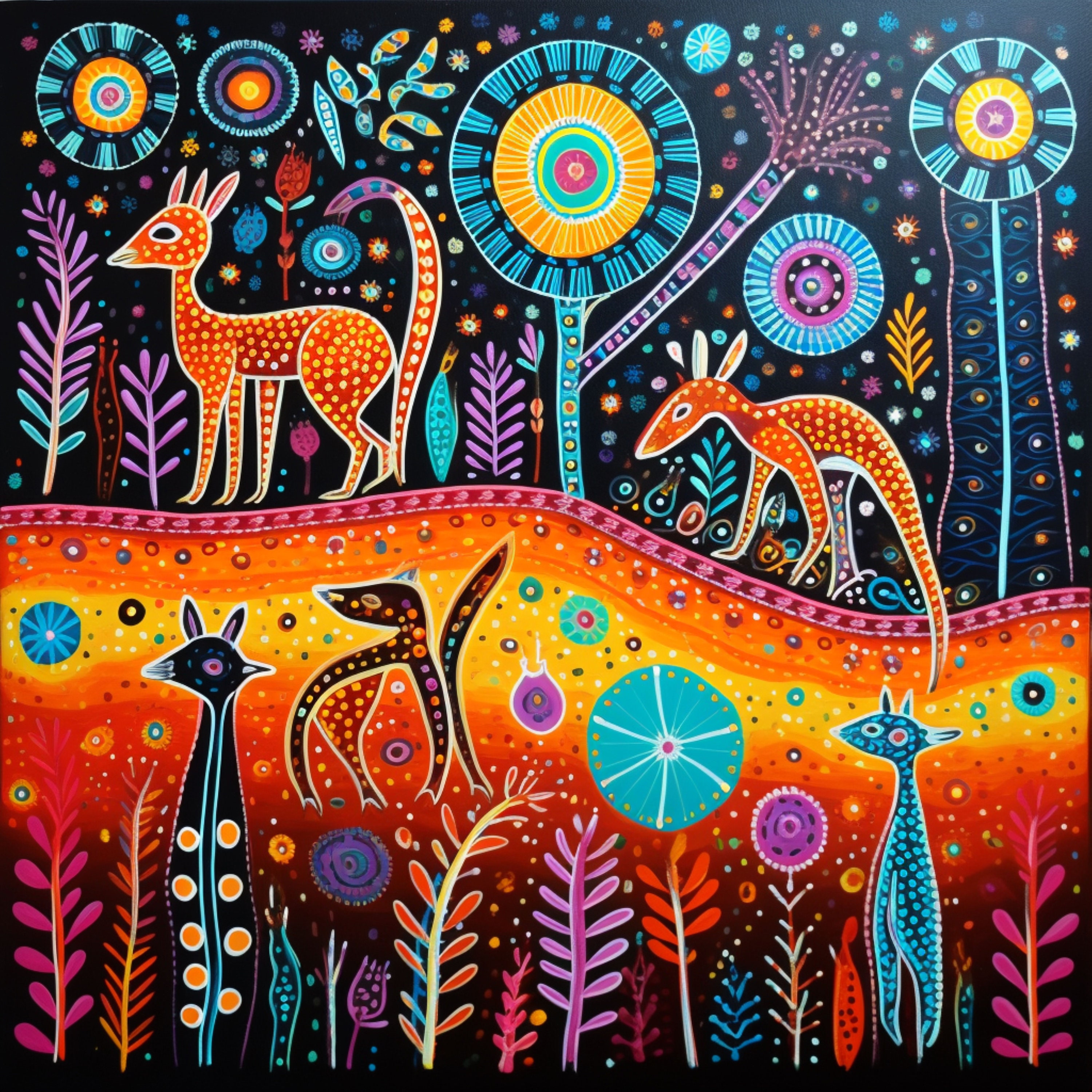 Aboriginal Art Print, Australian Aboriginal Art, Aboriginal Art Print, Indigenous Art ...