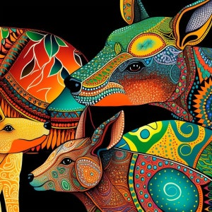 Spring in Australia Aboriginal Digital Art A4 - Etsy Australia