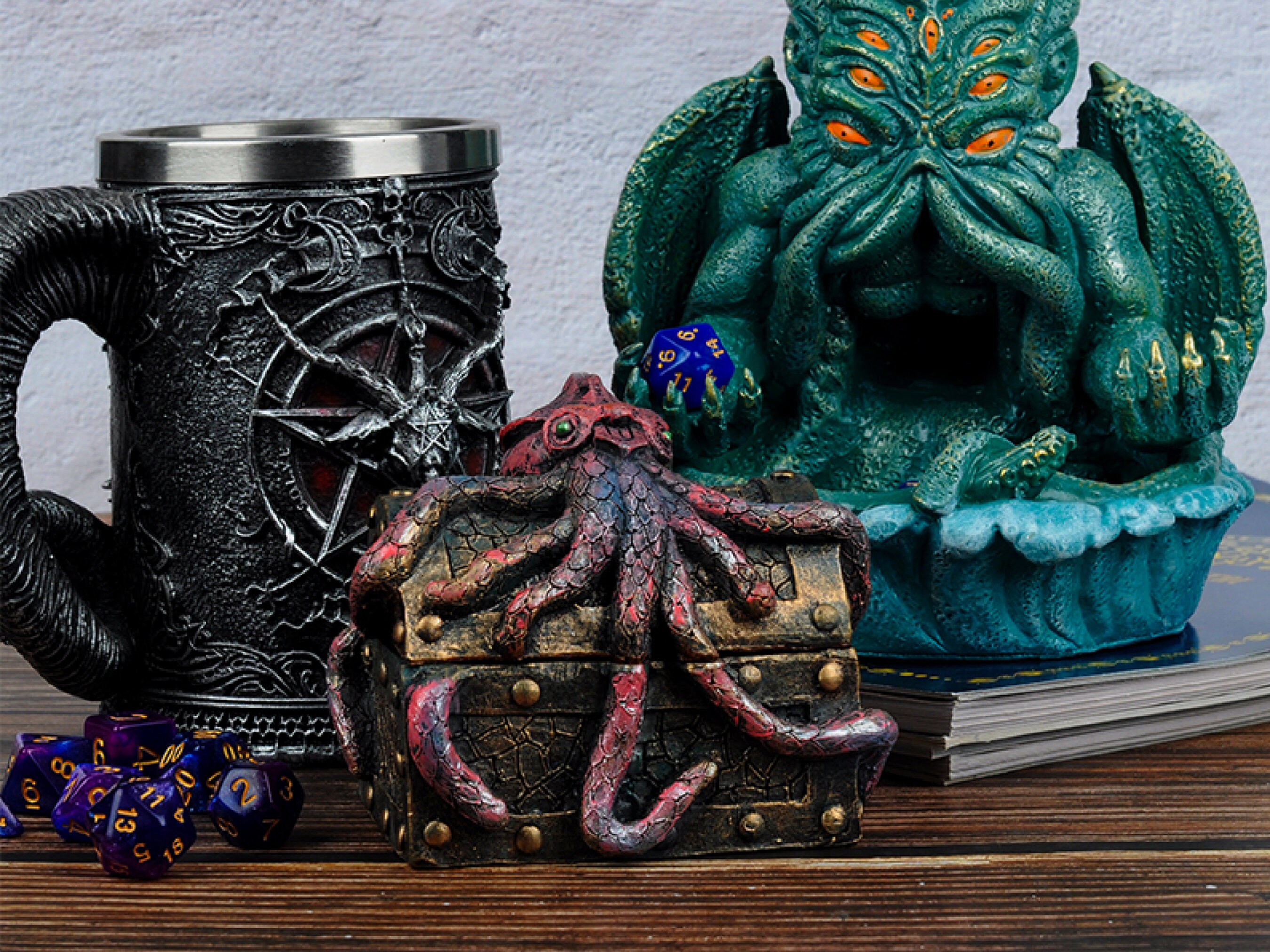 DND Mimic & Octopus Chest Box Medieval Resin Cthulhu Dice - Etsy