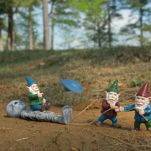 Alien Gnomes Dwarf Set Funny Gnomes Decor Set With UFO Theme Garden ...