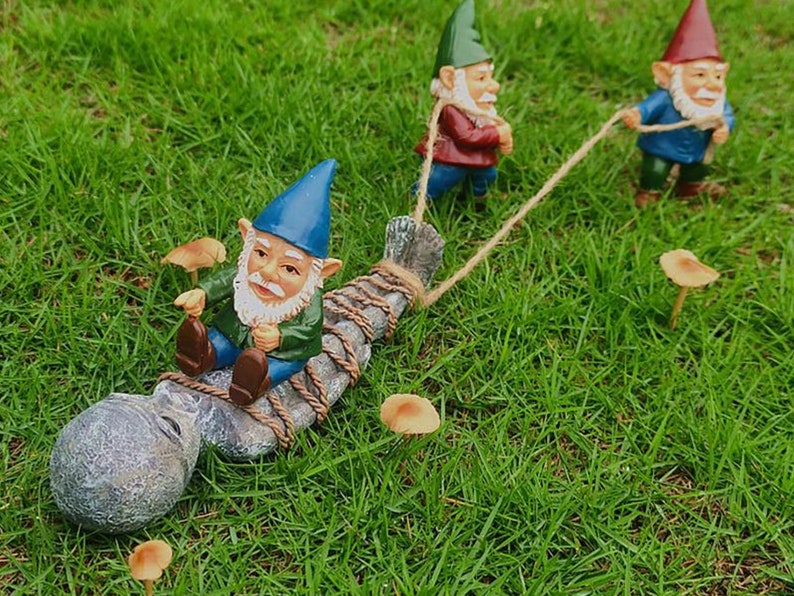 Alien Gnomes Dwarf Set Funny Gnomes Decor Set With UFO Theme Garden ...