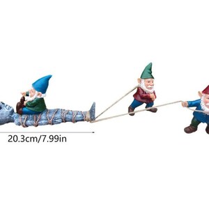 Alien Gnomes Dwarf Set Funny Gnomes Decor Set With UFO Theme Garden ...