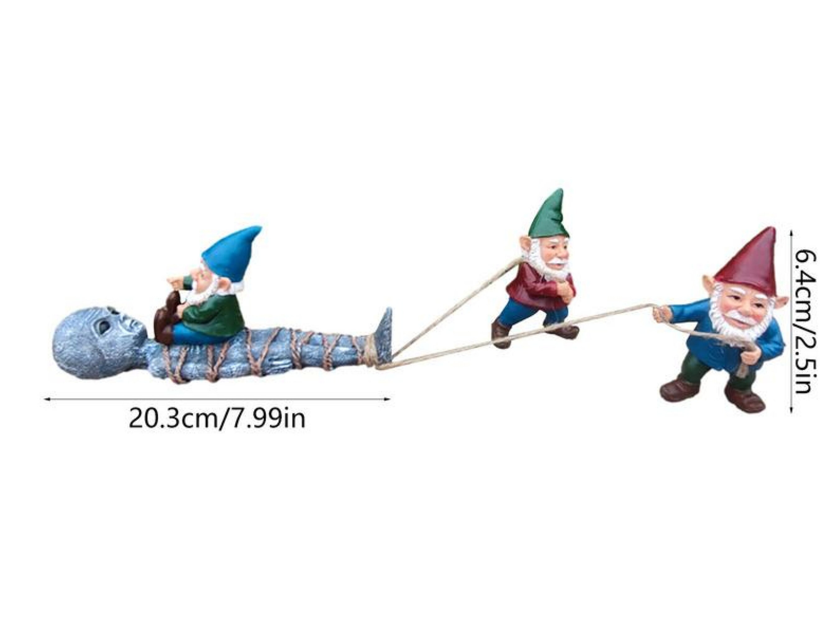 Alien Gnomes Dwarf Set Funny Gnomes Decor Set With UFO Theme Garden ...