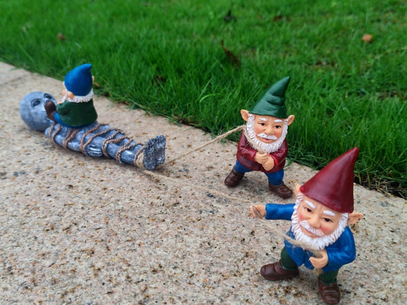 Alien Gnomes Dwarf Set Funny Gnomes Decor Set With UFO Theme Garden ...