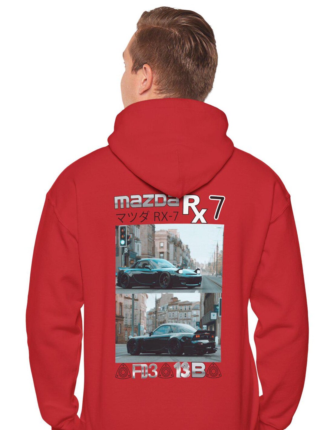 JDM Mazda RX-7 FD3 Hoodie Japanese Drift Theme Street Racing Sweatshirt ...