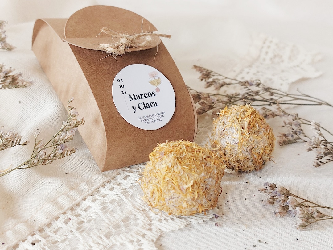 Seed Bombs flowers personalized for Wedding Guest Gifts - Etsy