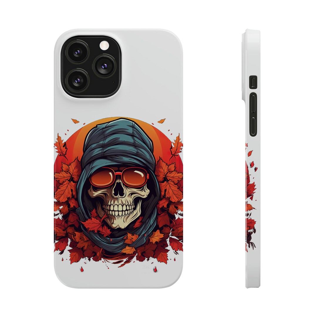 Skull Wearing Hoodie Sunglasses Cell Phone Case, Gothic, Emo, Apple ...