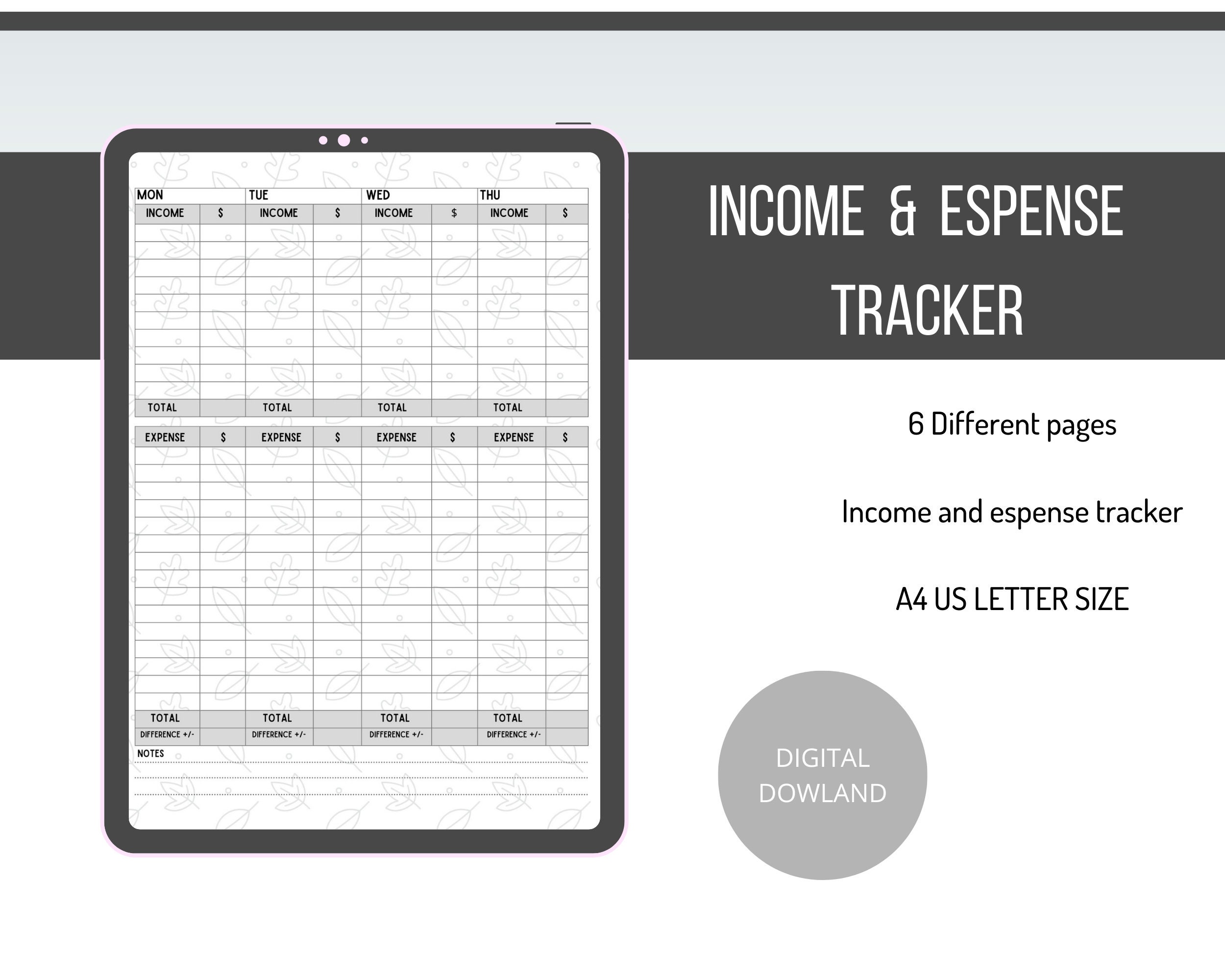 Income and Expense Tracker Spreadsheet, Small Business Expense Tracker ...
