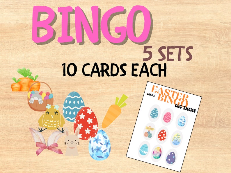 Easter Game, BINGO Bundle, Party Game, Easter Activity, Game for Kids ...