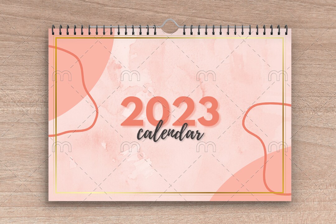 2023 Calendar, Printables, Pastel Pink, Digital Printouts - Etsy