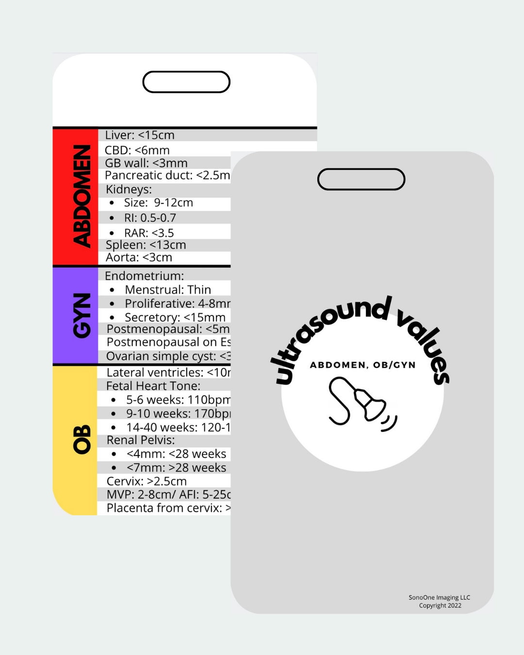 Ultrasound Values Badge Buddy (abd&ob/gyn) - Etsy