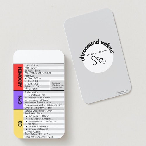 Ultrasound Values Badge Buddy abd&ob/gyn - Etsy