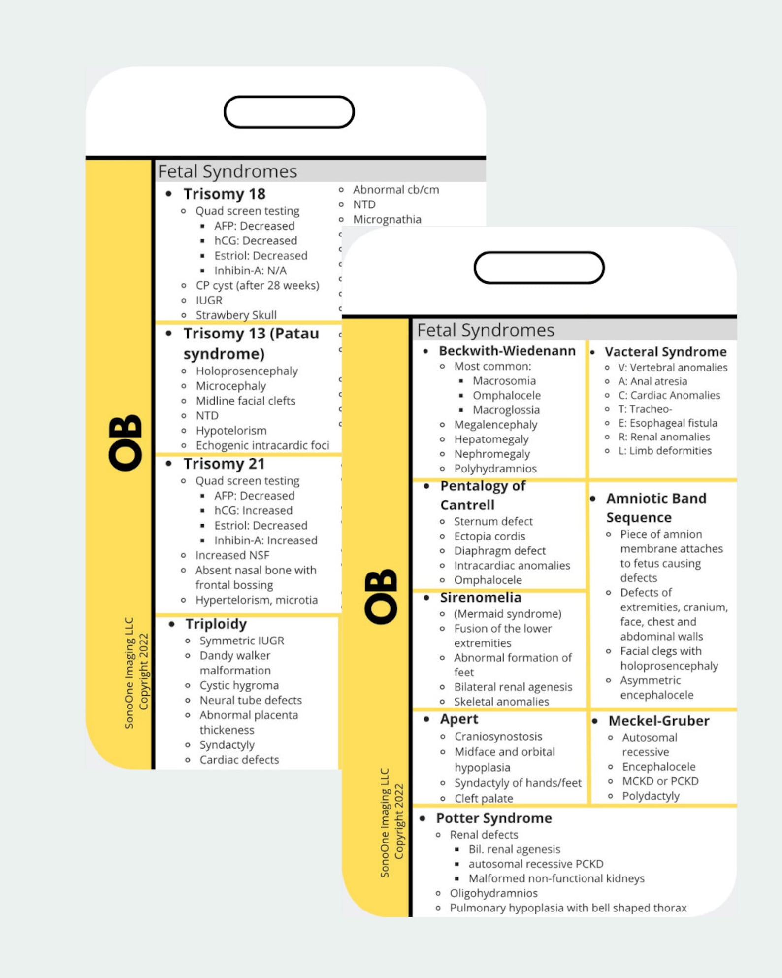 Ultrasound Values Badge Buddy (ob/gyn *extra Measurements/details*) - Etsy