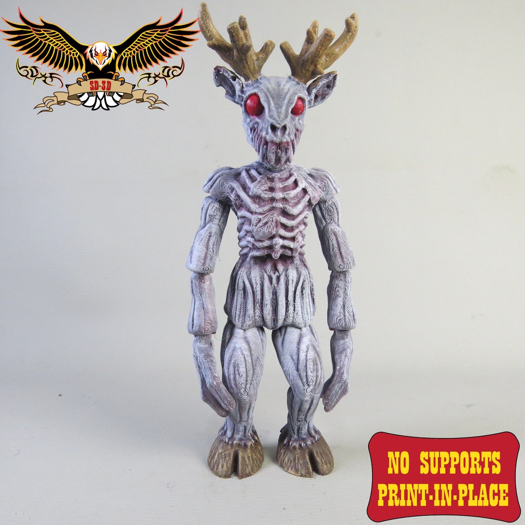 Spooky Flexi Wendigo 3D Print Halloween Decor Various Sizes & Colors - Etsy