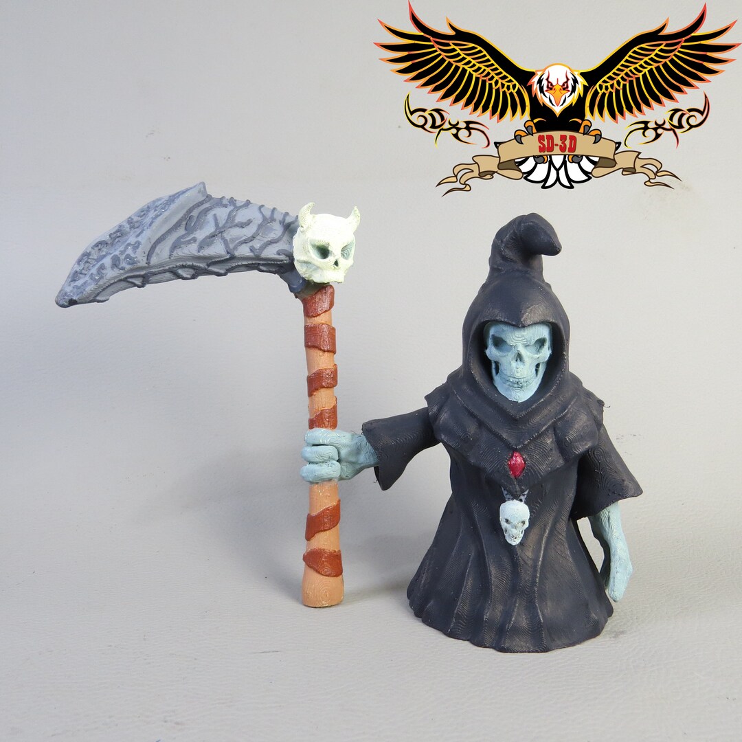 Halloween Special Flexi Grim Reaper With Scythe 3D Printed Fidget Toy ...