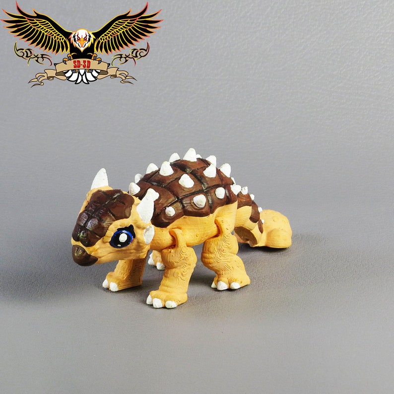 Roar Into Adventure With Our 3D Printed Flexi Ankylosaurus for Kids ...