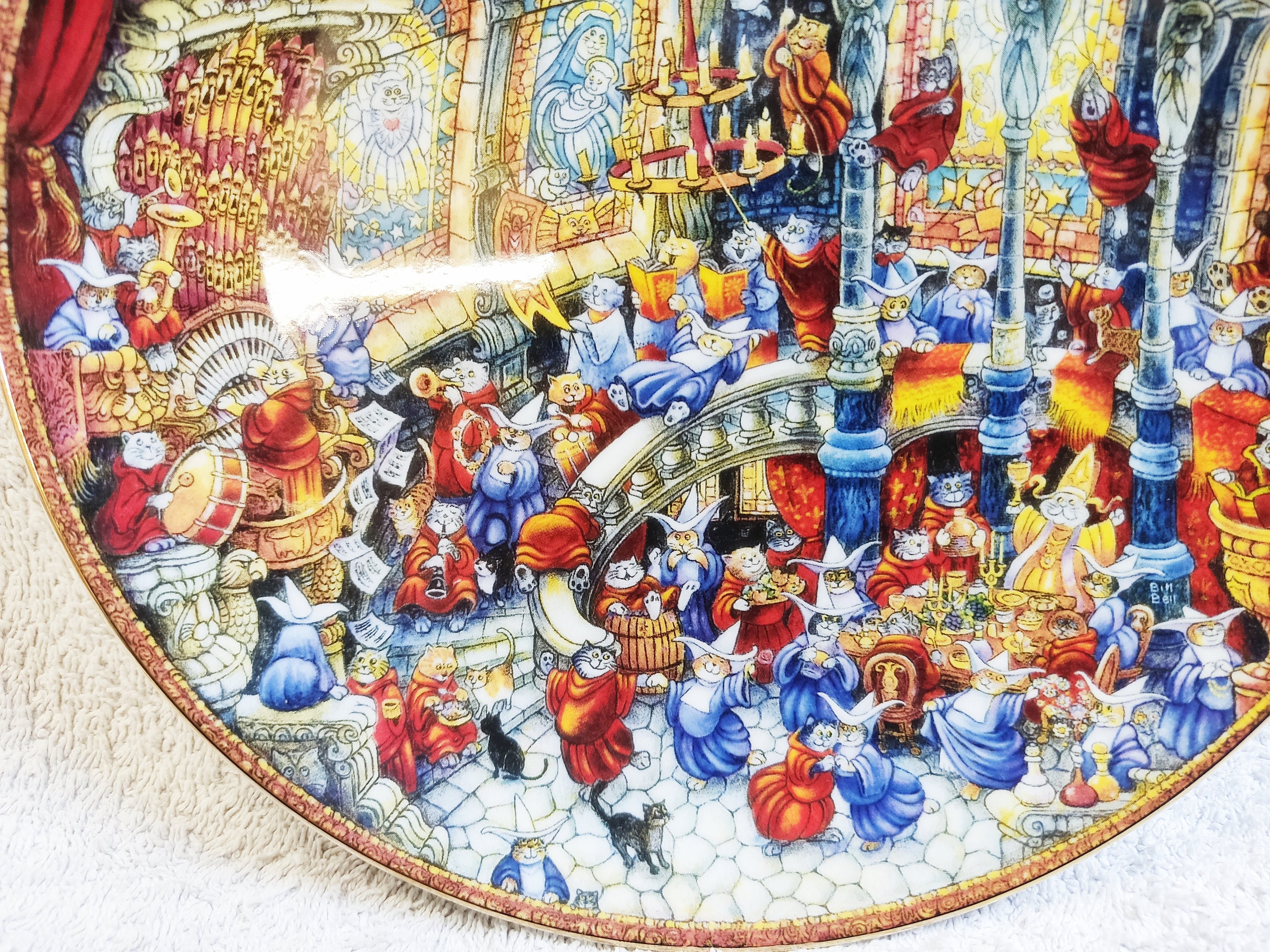 ROYAL DOULTON Decorative Plate 'holy Cats' by Bill Bell, No MA4024, the ...