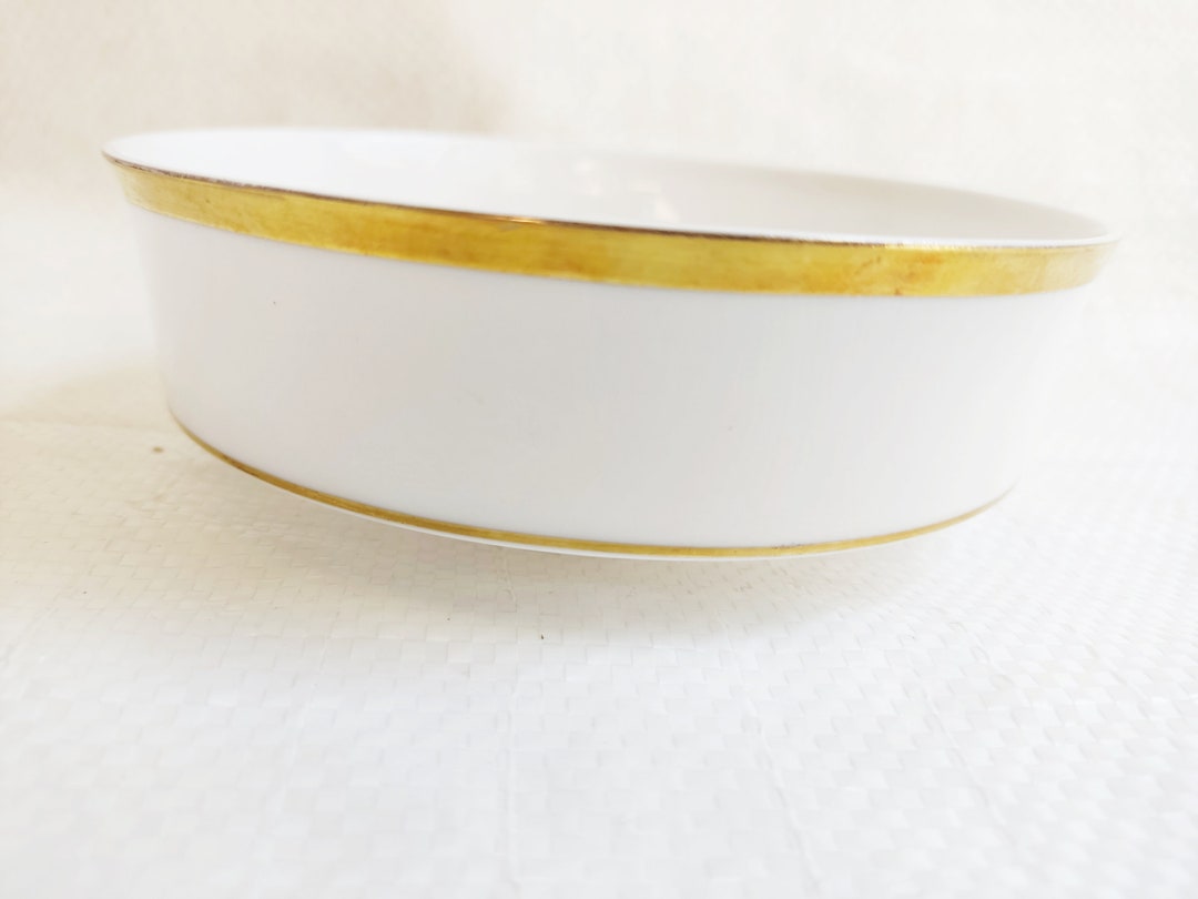 SPODE Vintage Dish, White and Gold Rims, 'golden Eternity' 13.5cm X 5cm ...