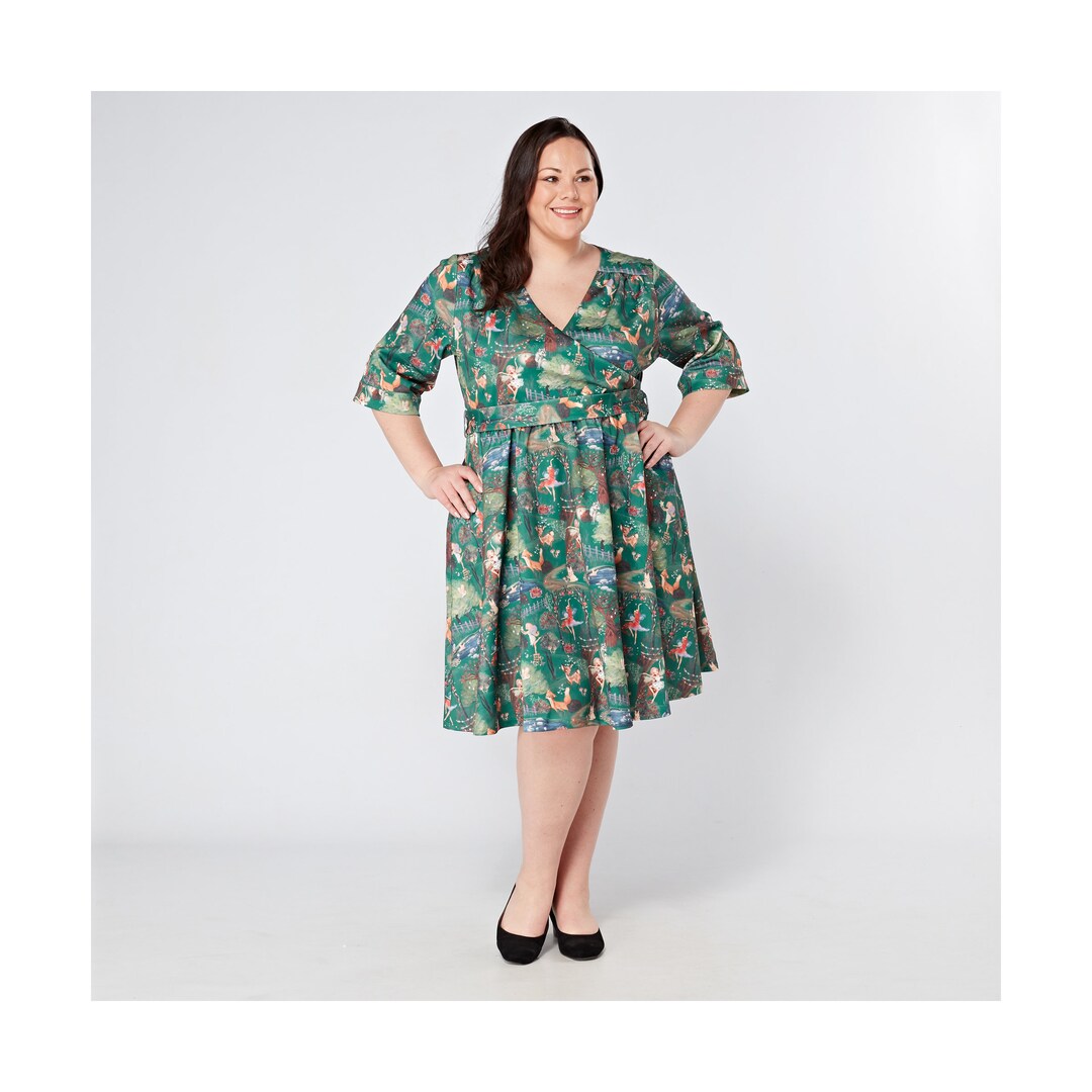 Plus Size Woodland Swing Dress, Enchanted Forest Animal Print, Fantasy ...