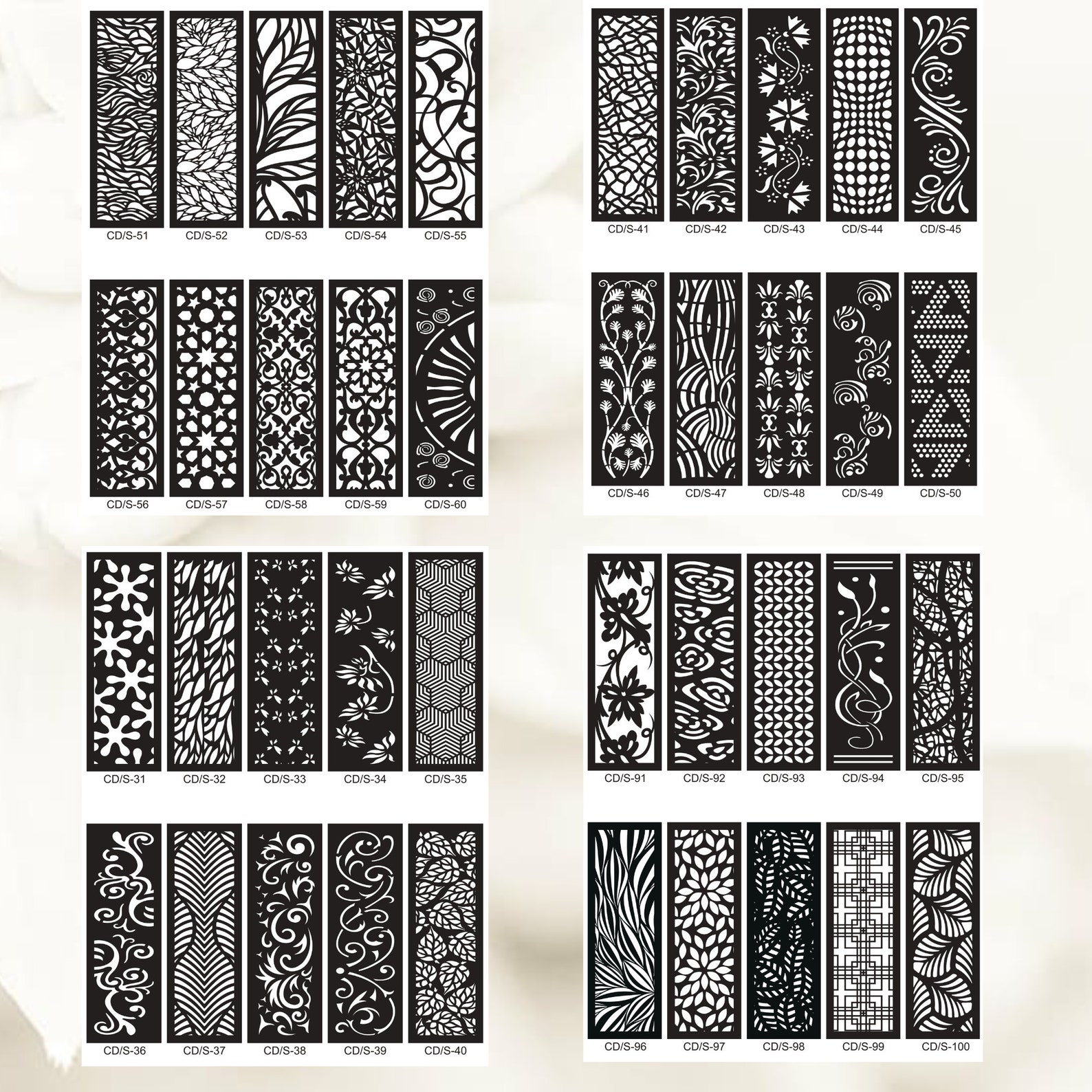 340 VECTOR 3D 2D CNC Router/laser Panels Files for Decor, High Qality ...