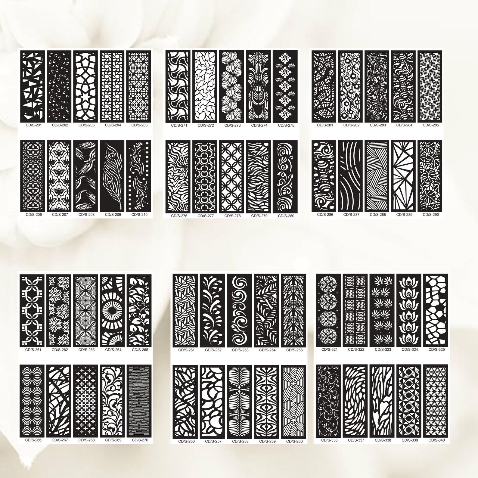 340 VECTOR 3D 2D CNC Router/laser Panels Files for Decor, High Qality ...