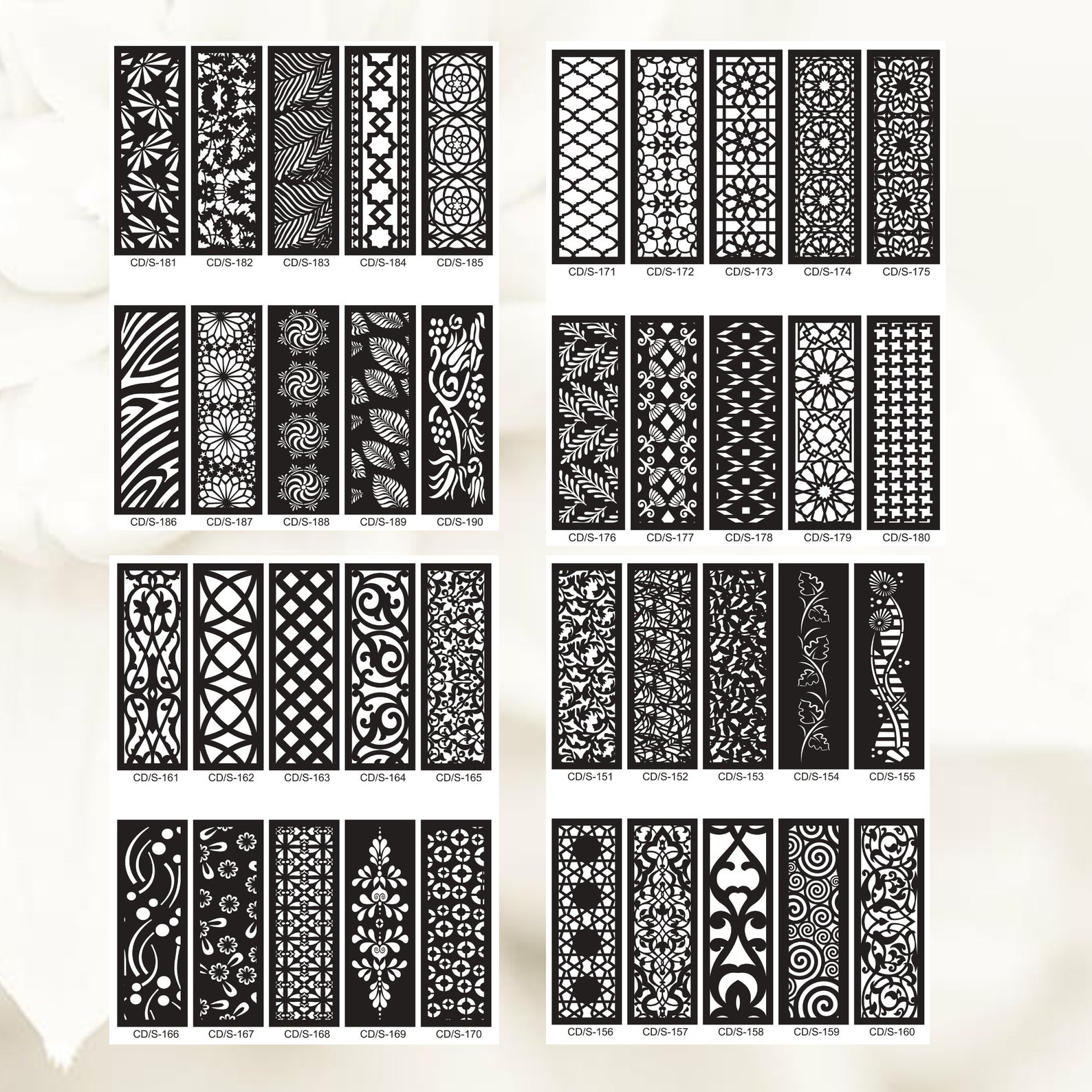 340 VECTOR 3D 2D CNC Router/laser Panels Files for Decor, High Qality ...