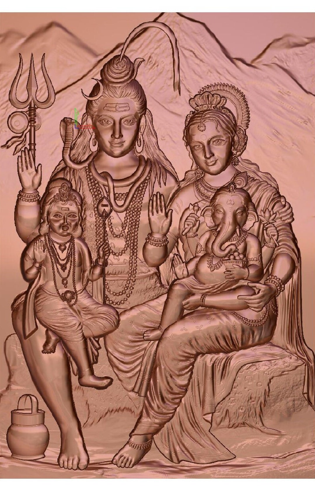 Hindu God CNC Router Designs for Wooden Engraving, High Resolution File ...