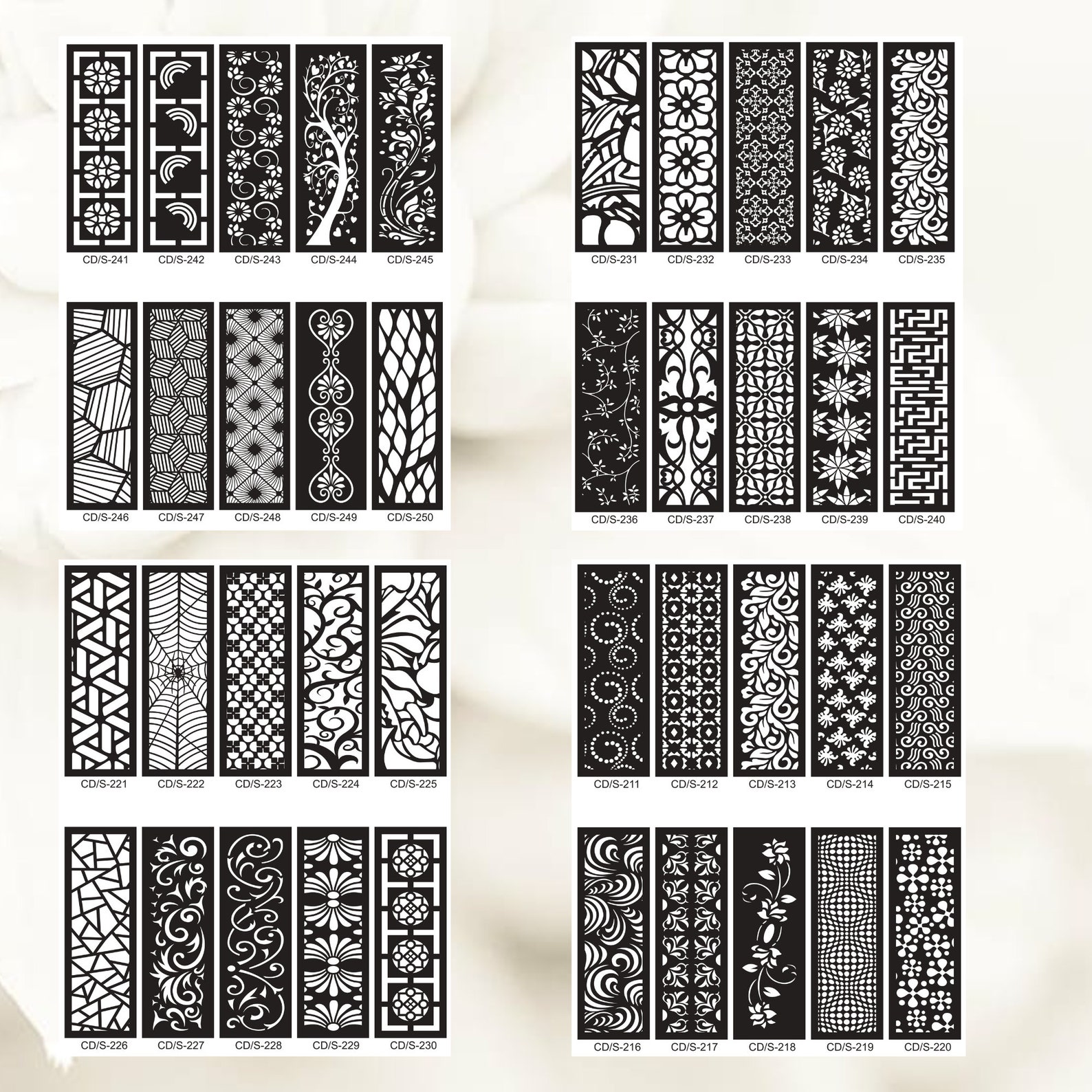 340 VECTOR 3D 2D CNC Router/laser Panels Files for Decor, High Qality ...