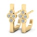 Sty Diamond Earrings, Minimalistic J Bali Earrings, 18k Gold Plated ...
