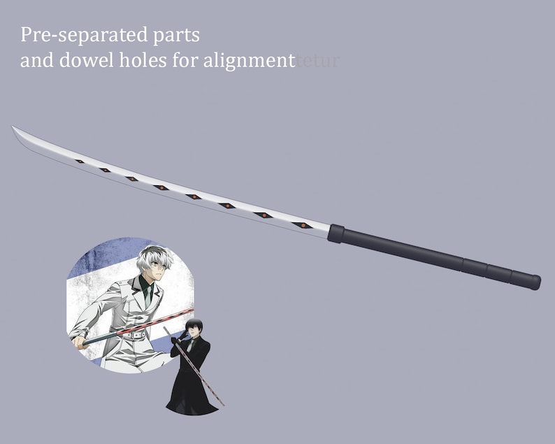 Ken Kaneki Katana 3D STL File Ready to Print- TOKYO GHOUL - Etsy