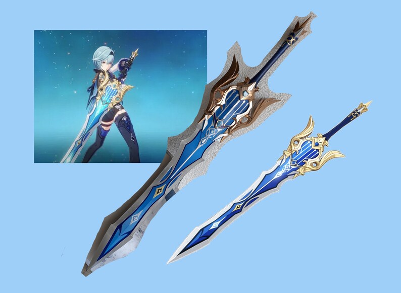 Song of Broken Pines 3d Printed KIT Genshin Imapct Eula Sword ...