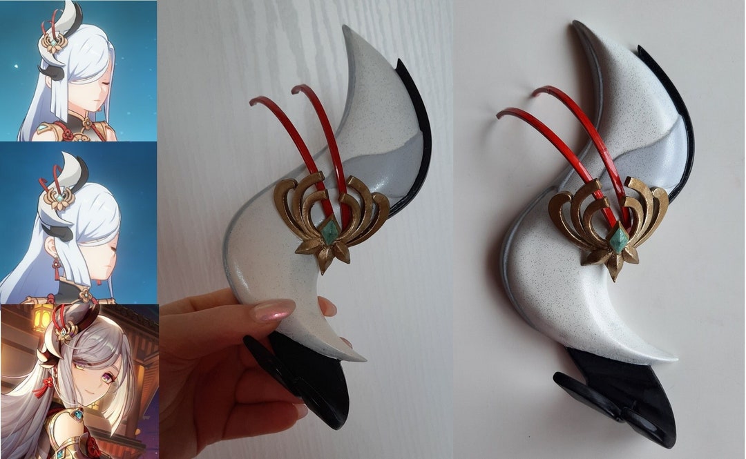 Shenhe Headpiece Accessory 3d Print Genshin Impact - Etsy