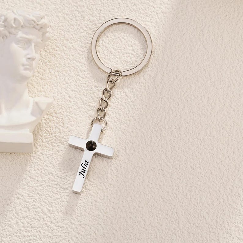 Photo Projection Keychain • Cross Keychain • Custom Picture Keychain ...