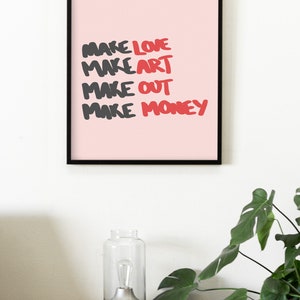 Make It Digital Wall Art, Red Poster, Motivational Wall Art, Cool ...