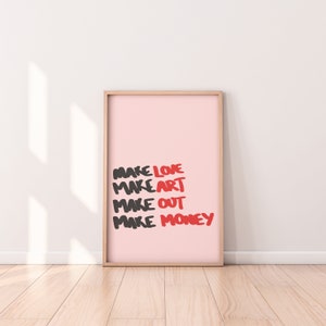 Make It Digital Wall Art, Red Poster, Motivational Wall Art, Cool ...