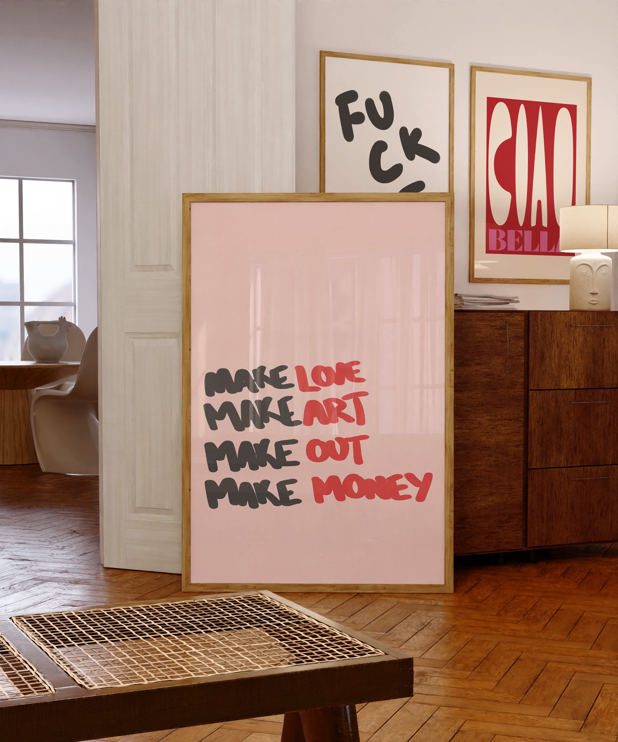 Make It Digital Wall Art, Red Poster, Motivational Wall Art, Cool ...