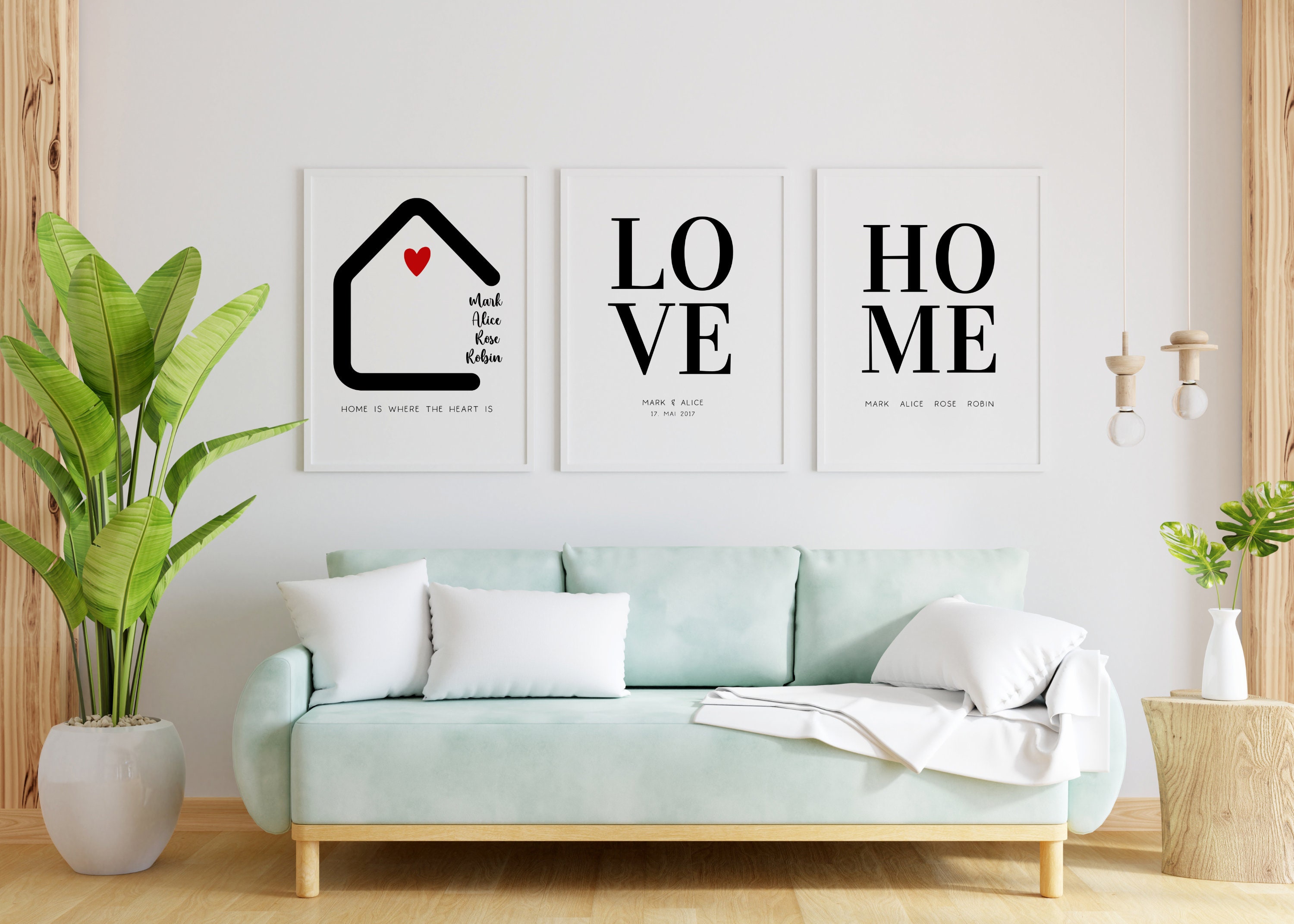 Personalized Family home Wall Art Family Poster News Home Gift Digital ...