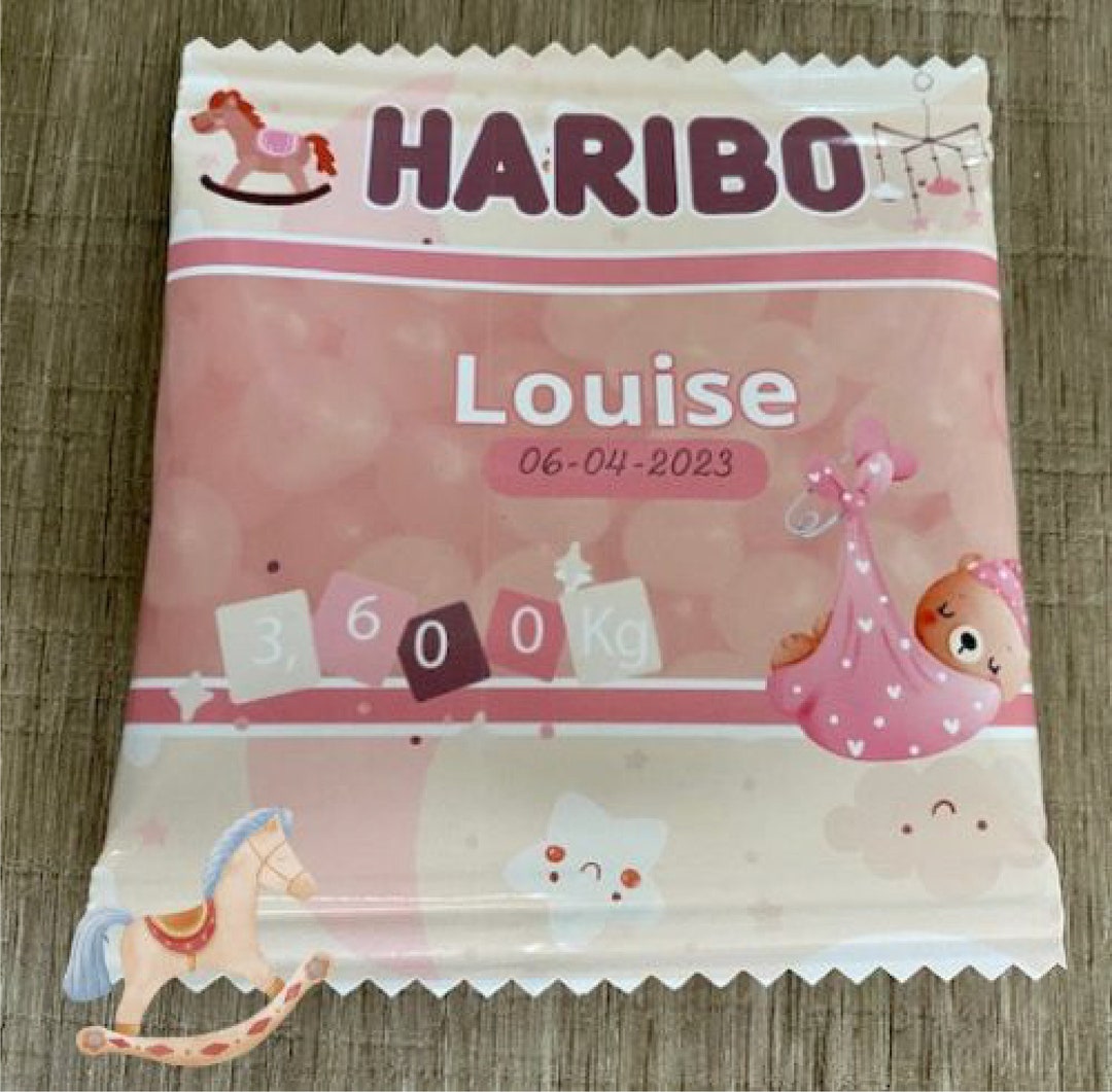 Mini Bag of Personalized HARIBO Sweets / Birthday Baby - Etsy