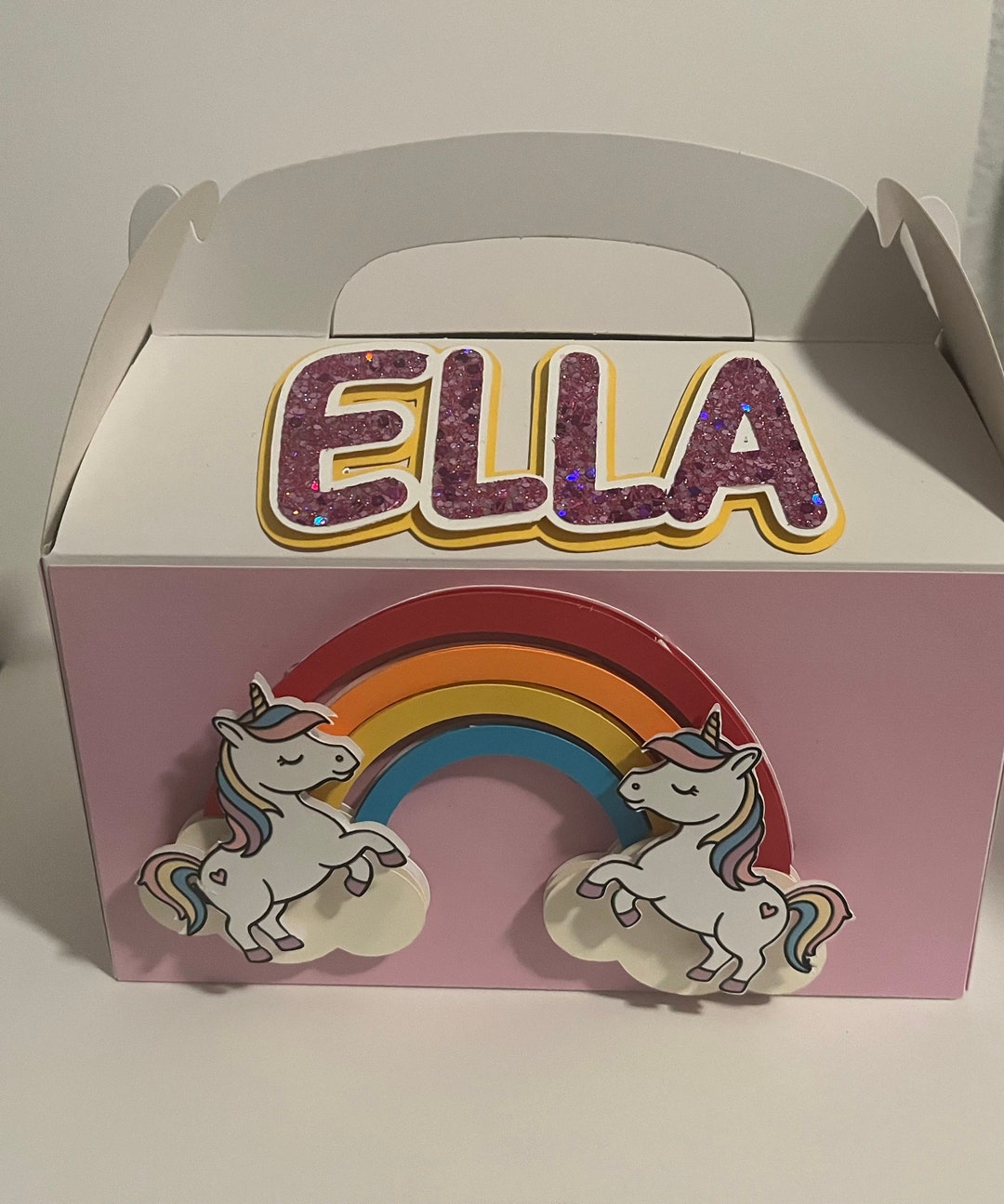 Unicorn Gable Box, Unicorn Favor Box, Unicorn Theme Party, - Etsy