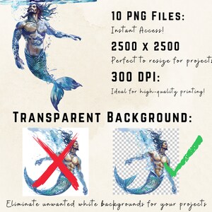 Mermaid Man Watercolor Cliparts Mermaid Man Art Merman Clipart Mermaid ...