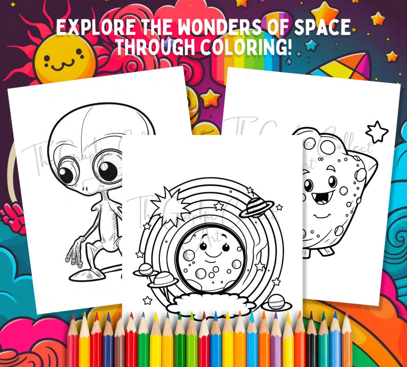 20 Printable Kid's Space Coloring Pages: Featuring Astronauts, Rockets ...